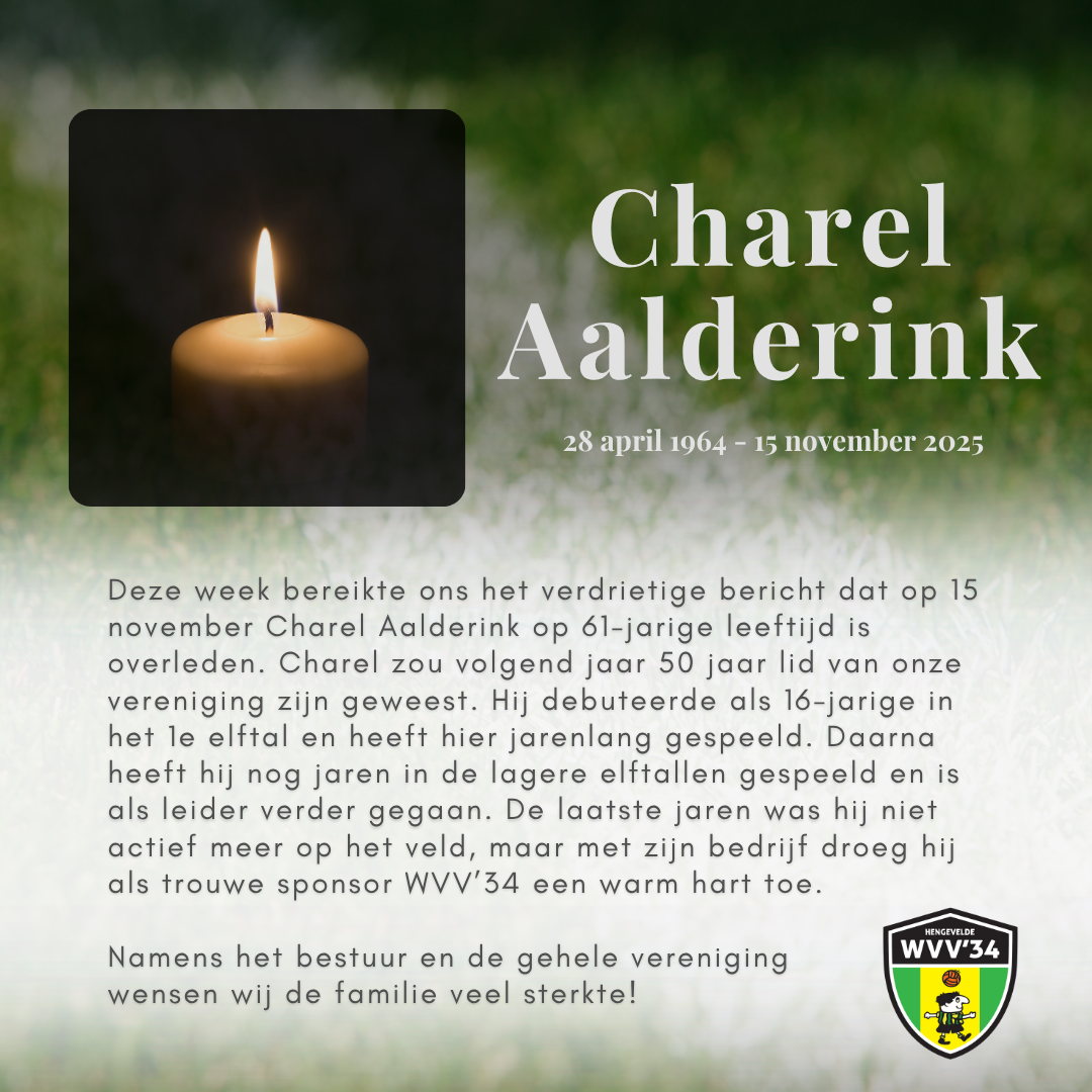 In Memoriam: Charel Aalderink | WVV'34